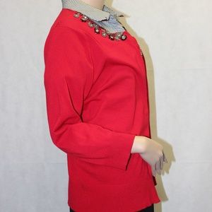 Spense | Sweaters | Spense Red Beaded Cardigan Nwot | Poshmark